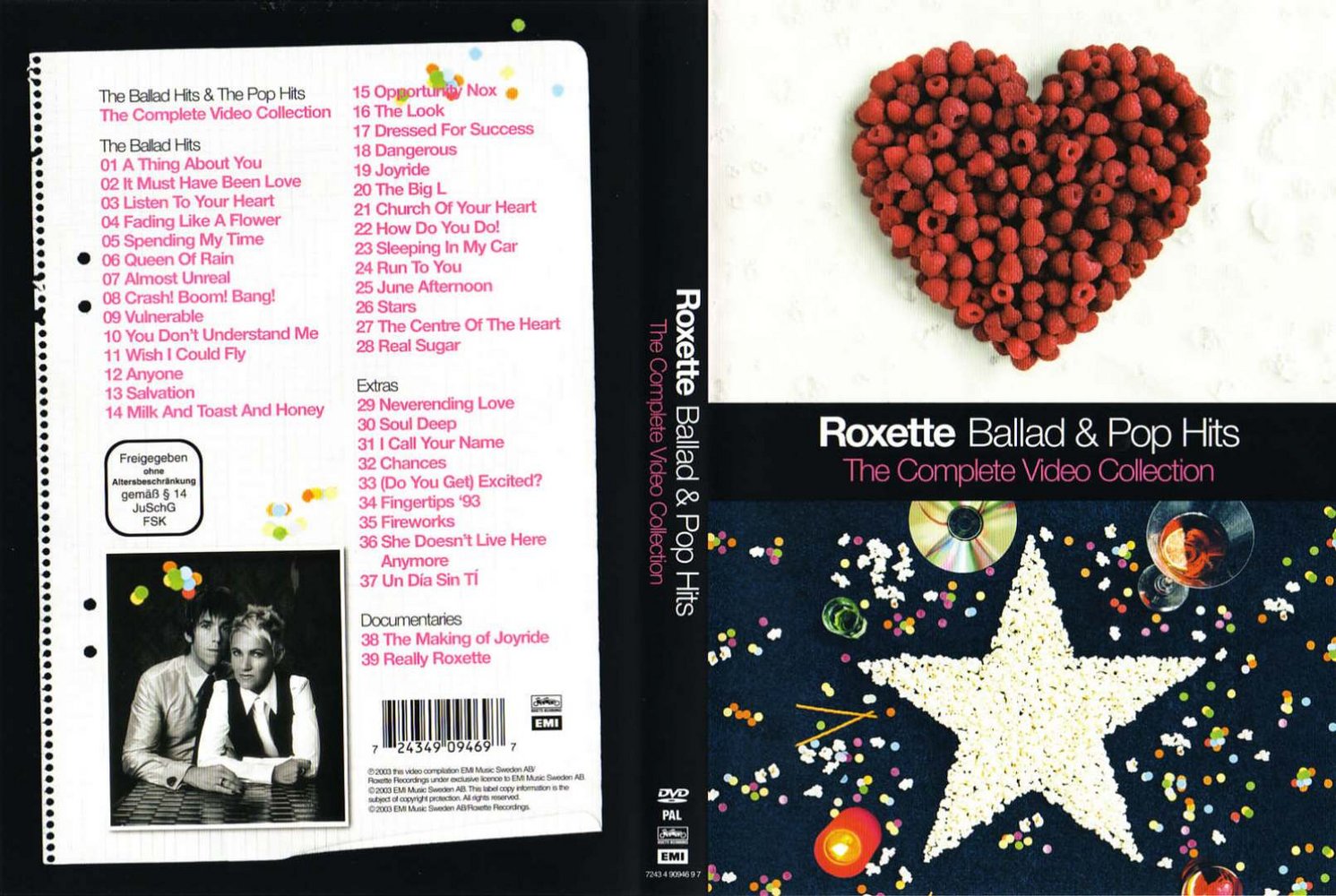 Roxette Ballad And Pop Hits The Complete Video Collection : Front | DVD ...